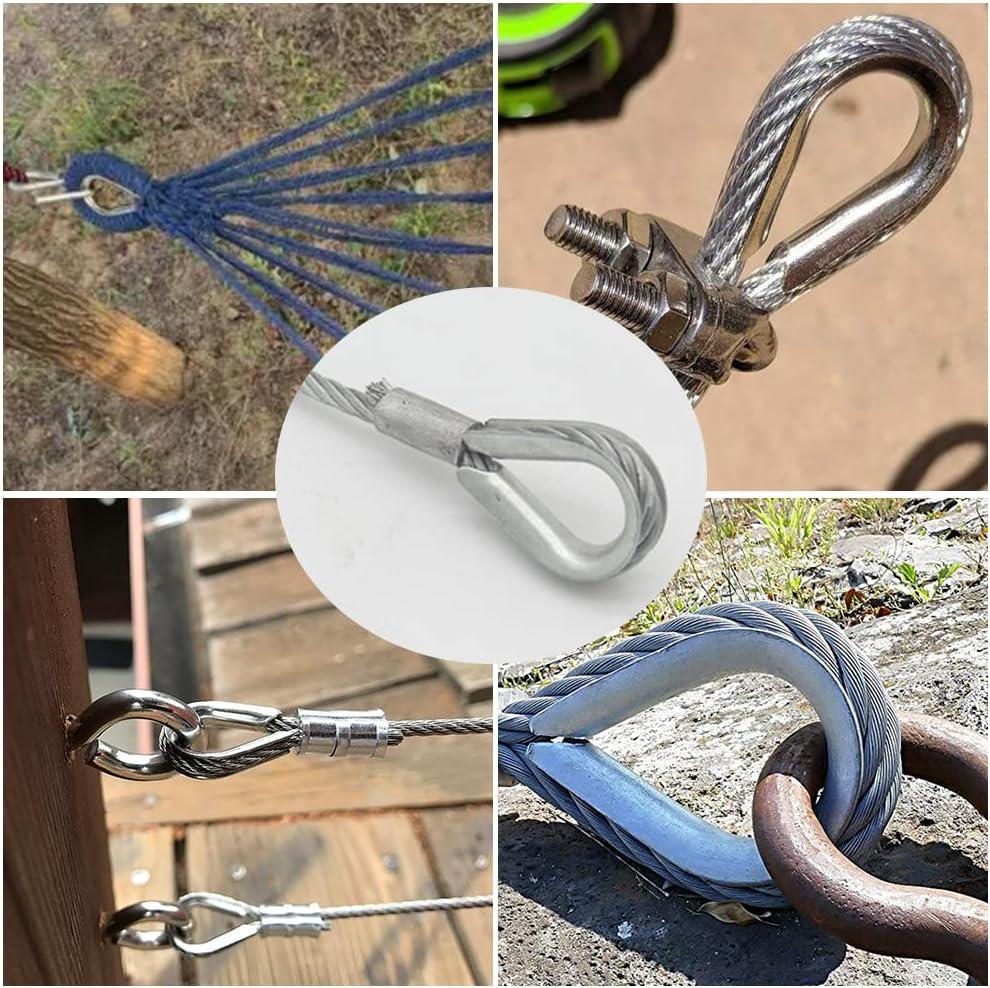 4Pcs 1/2 Wire Rope Chain Thimble Set - Boat Rigging Anchor Splicing ...
