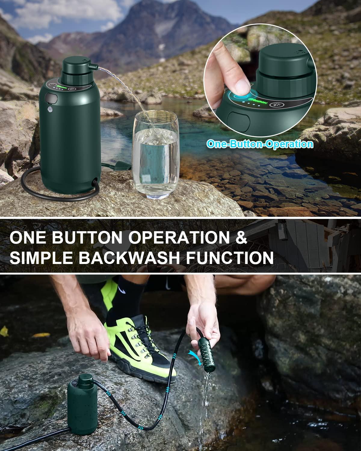 Greeshow Electric Water Purifier | Portable Survival Filter 0.01 Micron ...