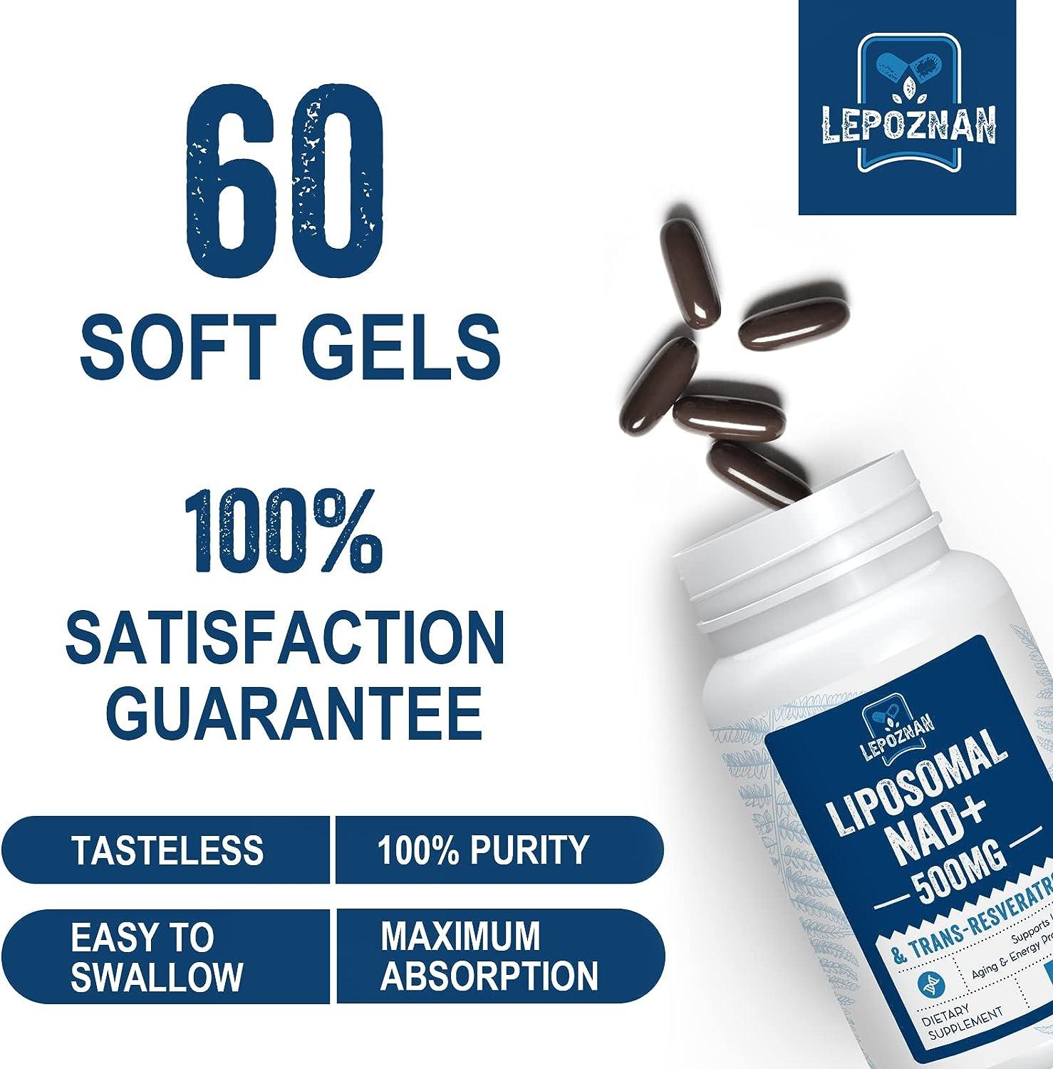 Liposomal NAD+ 500mg + Trans-Resveratrol 300mg | Superior Absorption ...