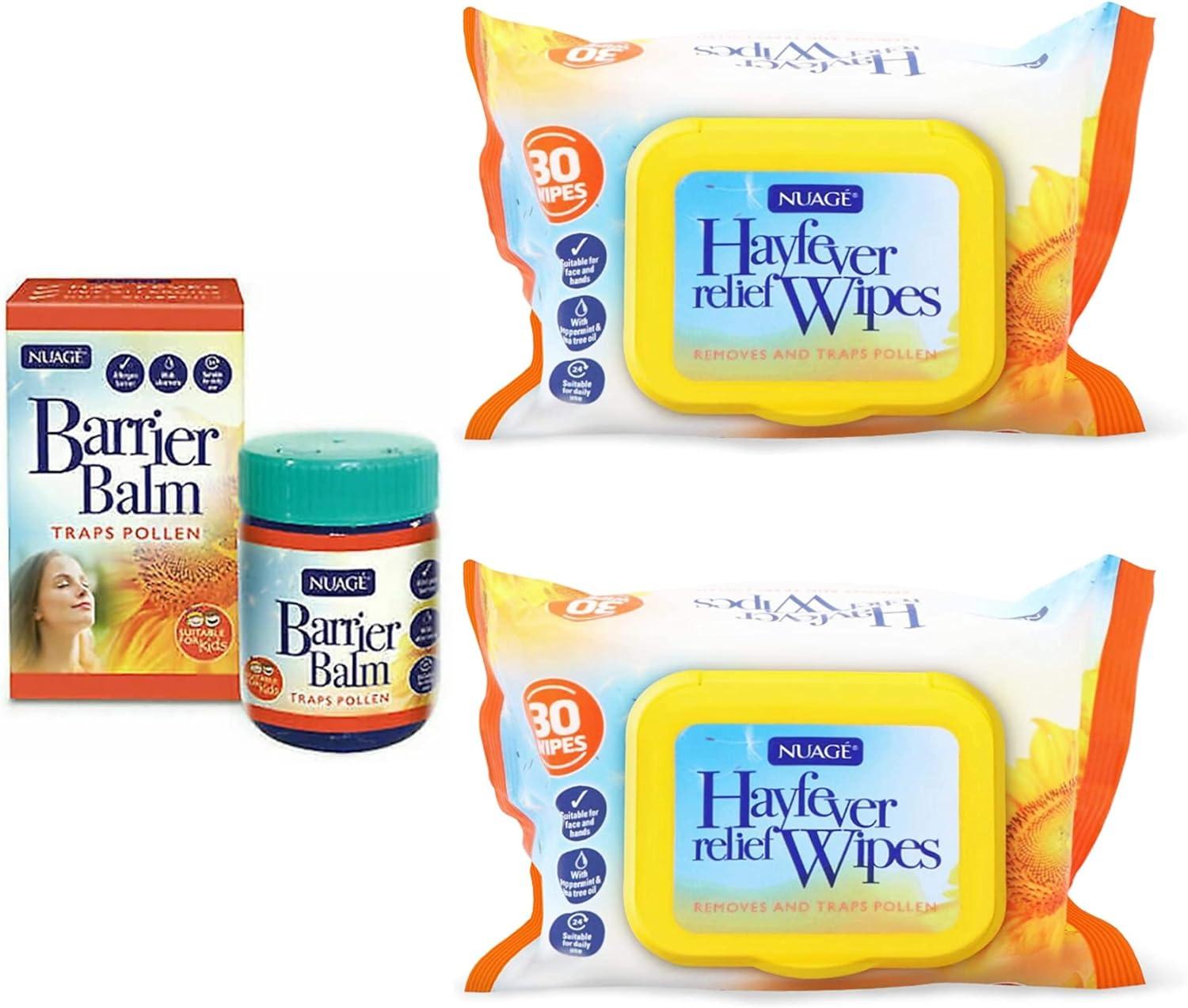 Nuage Hayfever Wipes and Allergen Barrier Balm - Allergy Relief Natural ...