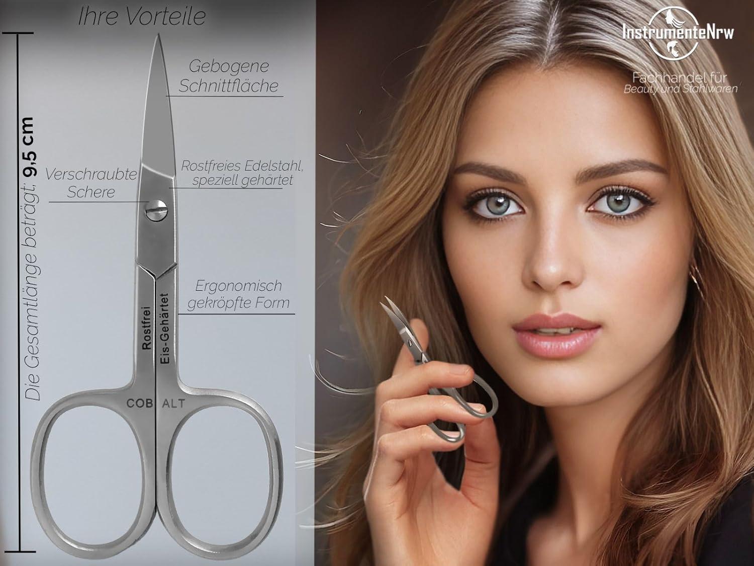 3-Piece Nail Scissors Set - Straight & Curved Finger & Toenail Scissors ...