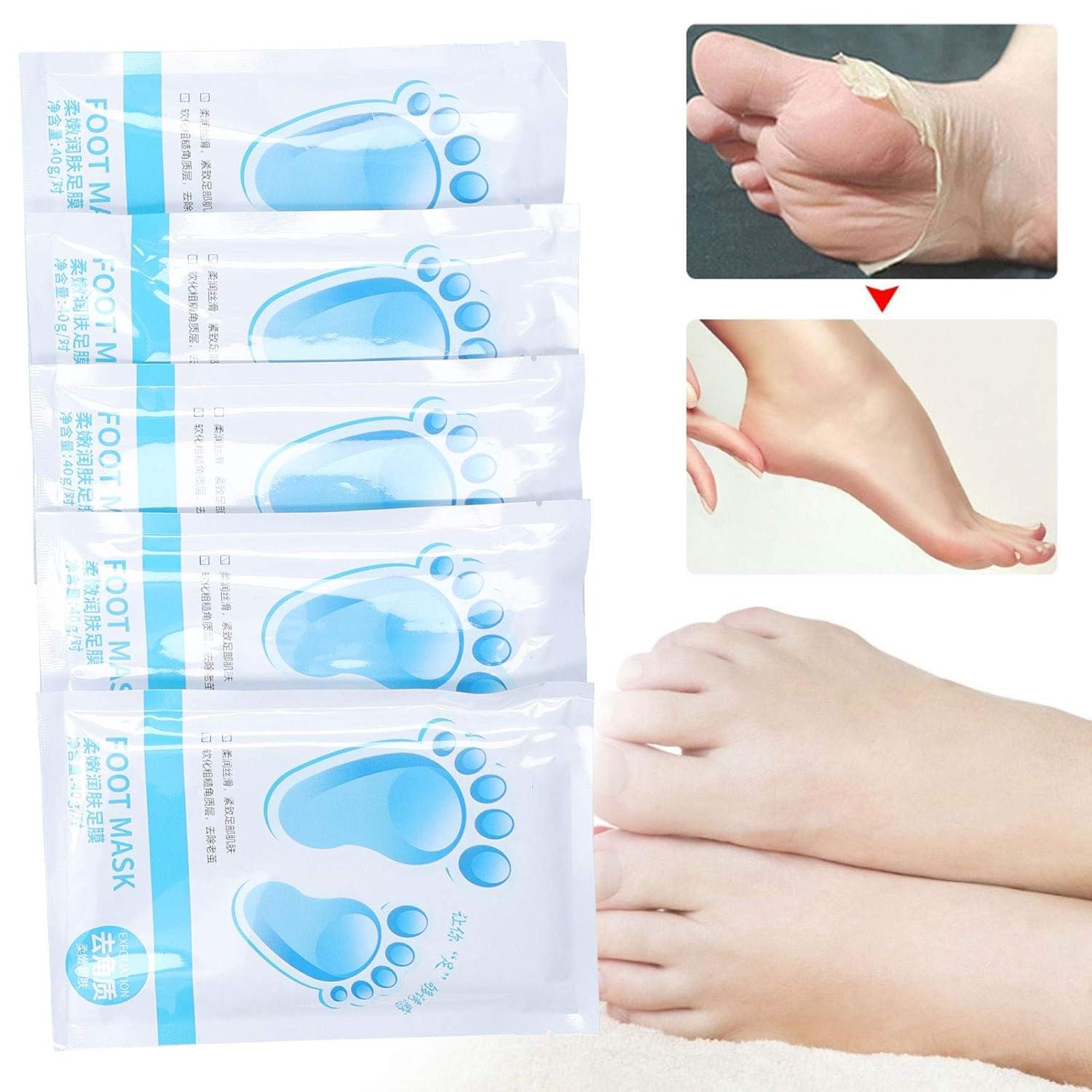 5-Piece Nourishing Foot Mask Set | Moisturizing Peeling Skin Care for ...