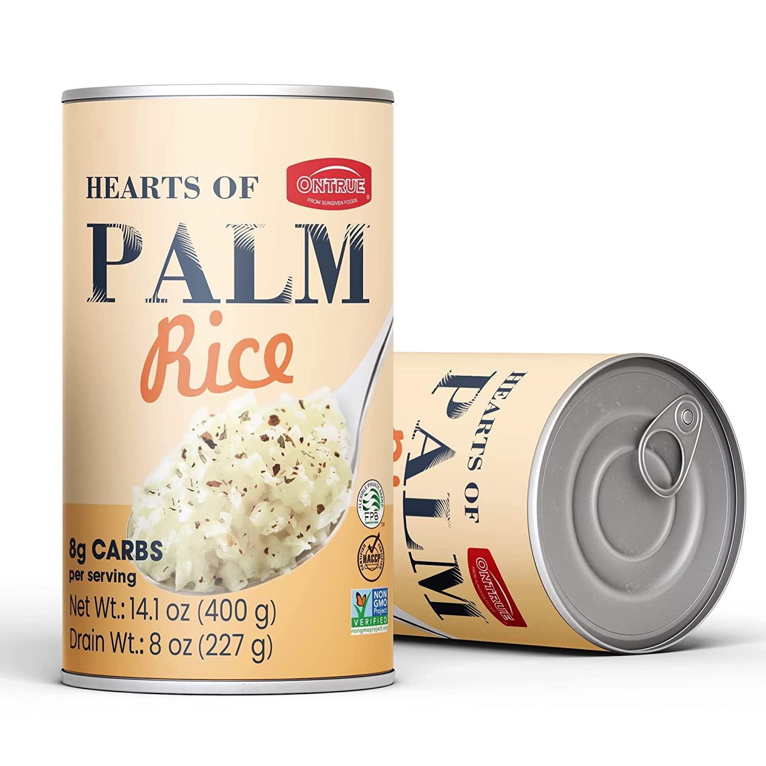 ONTRUE Low Carb Hearts of Palm Rice 14.11 Oz - Gluten-Free, Vegan, Keto ...