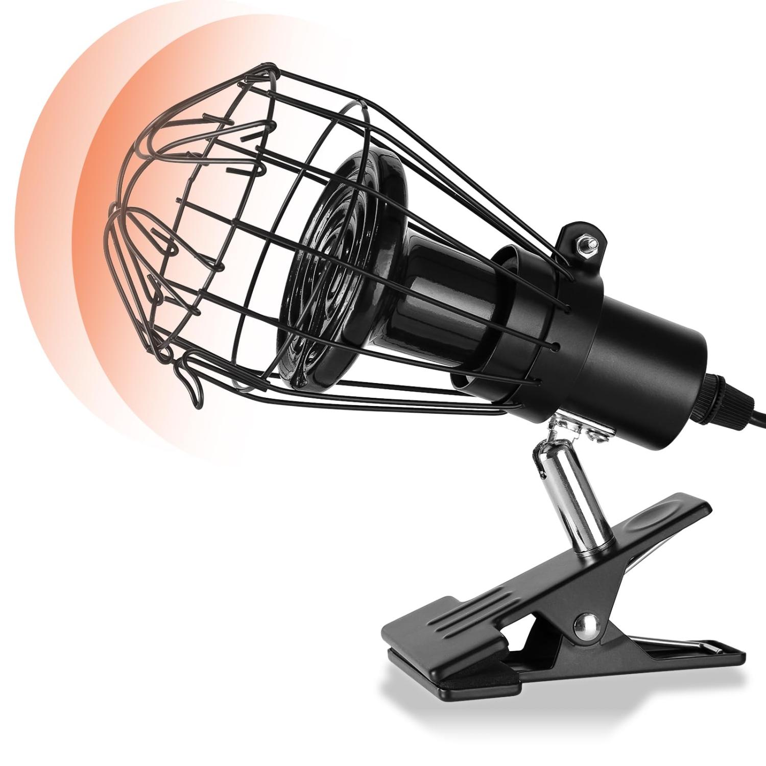 Coospider 500W Reptiles Heat Lamp - Infrared Ceramic Heating Spotlight ...