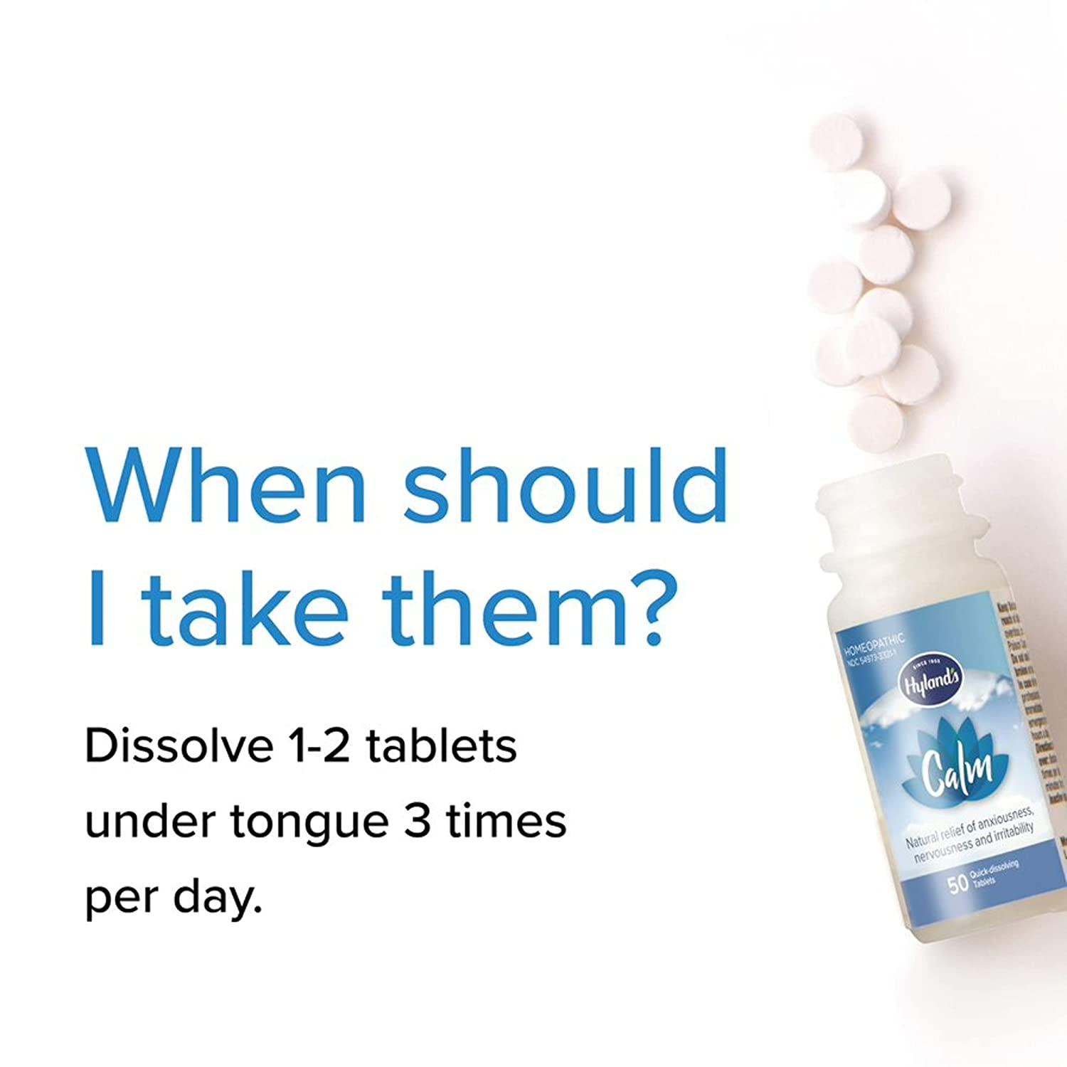 Hyland's Naturals Calm Tablets - Natural Stress Relief Supplement for ...
