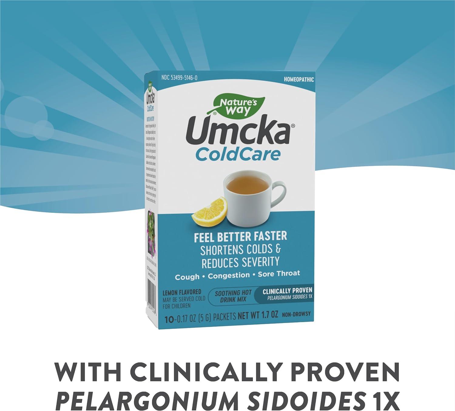 Nature's Way Umcka ColdCare Soothing Hot Drink Mix Feel Better Faster ...