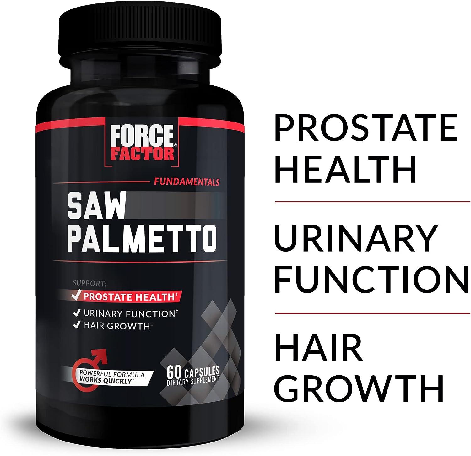Force Factor Saw Palmetto for Men - Prostate Health, Urinary Function ...