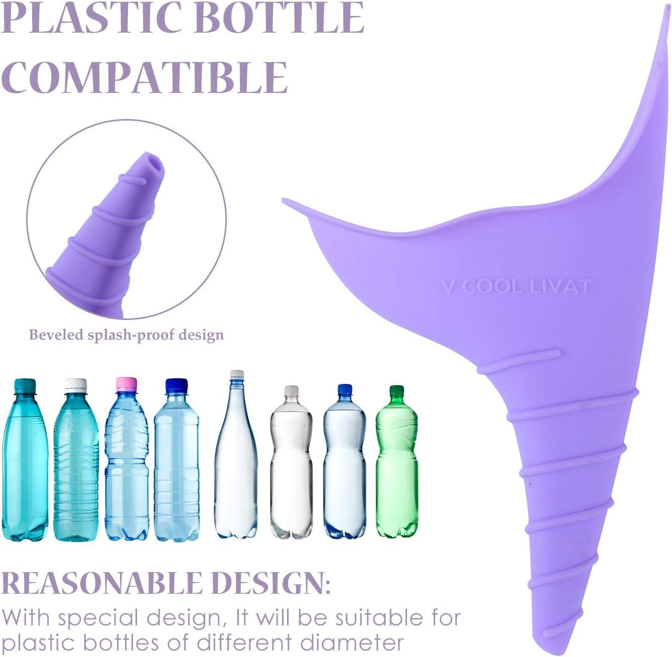 2-Pack Cool Livat Female Urination Device | Reusable Silicone Pee Funnel for Women | Portable ...