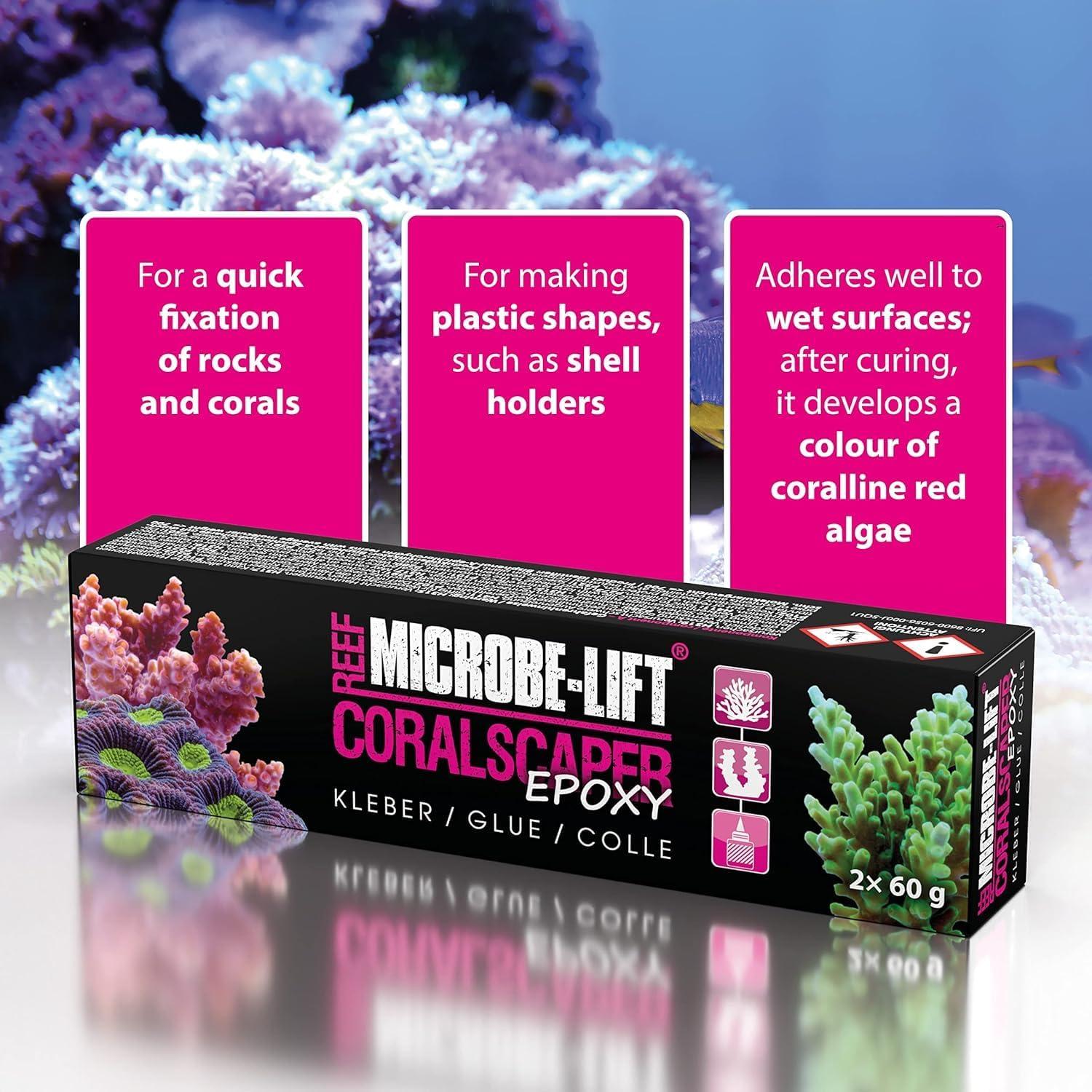 Microbe Lift Coralscaper - 120g Epoxy Coral Glue for Secure Attachment ...