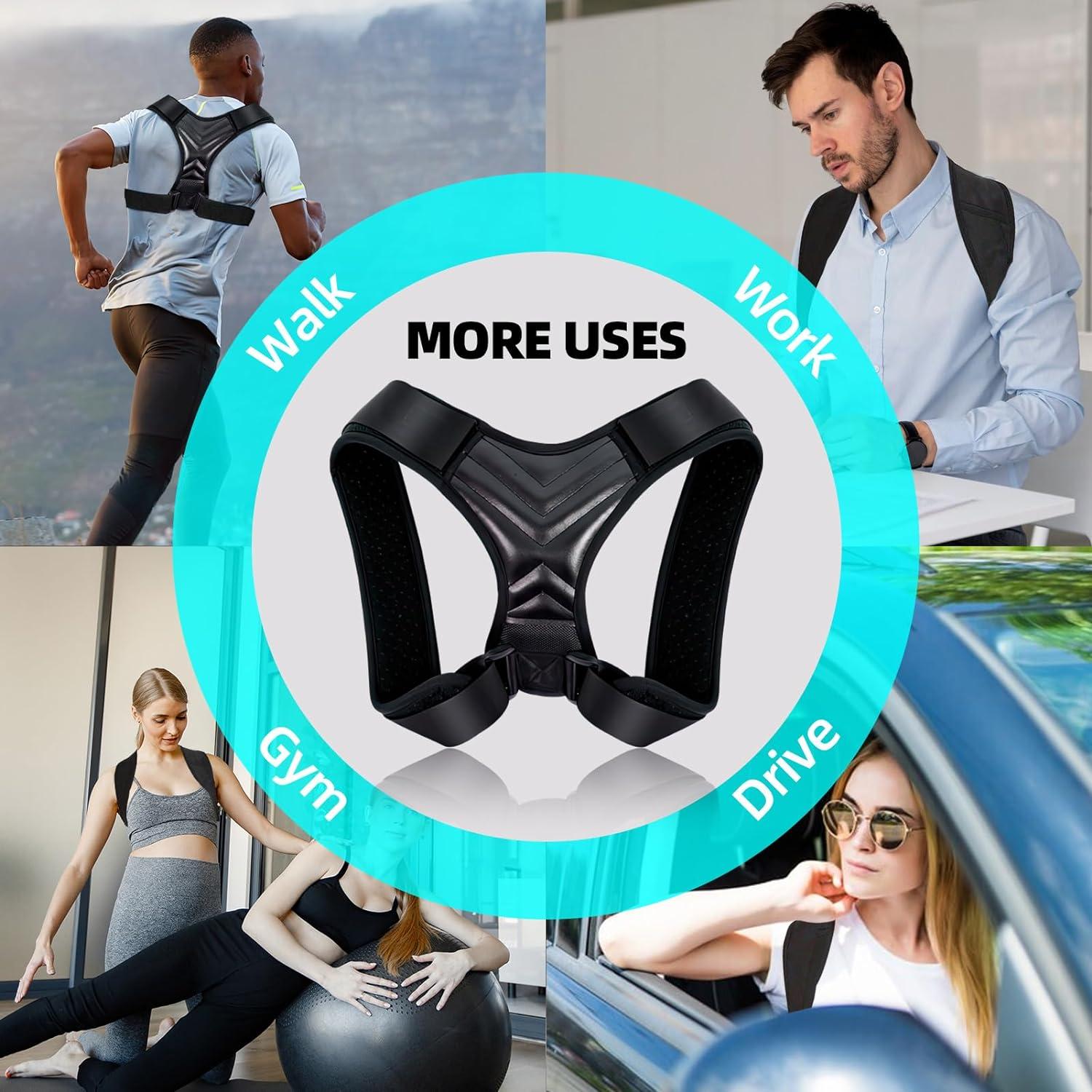 Posture Corrector Belt for Women | Back Support Pain Relief & Hump ...