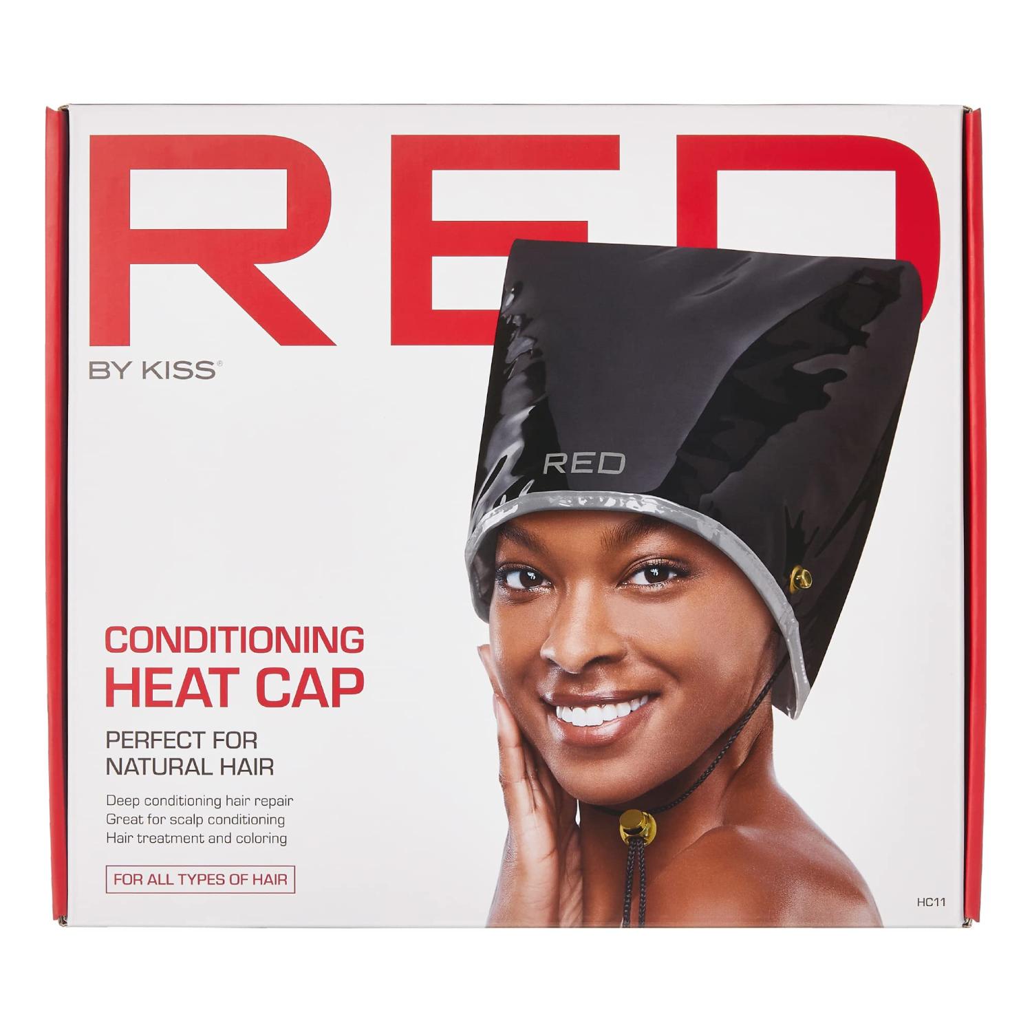 RED by Kiss Conditioning Heat Cap - Home Hair Repair Treatment for All ...