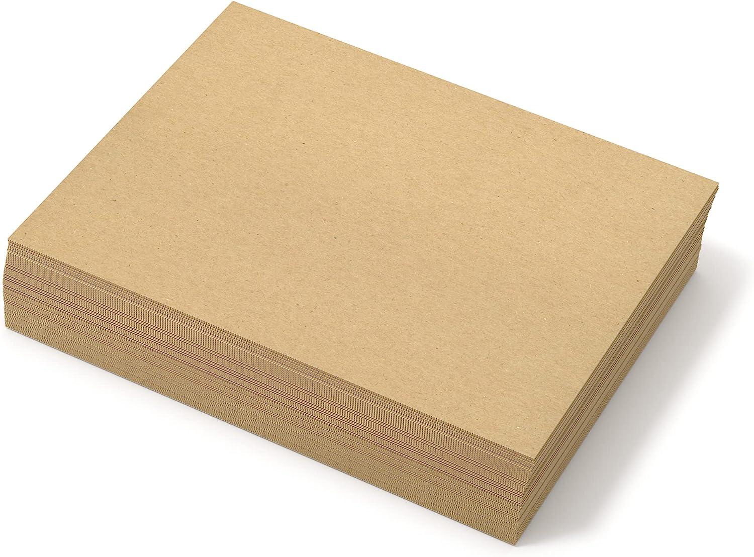 Chipboard Sheets 8.5 x 11 - 100 Sheets of 22 Point Kraft Board for ...