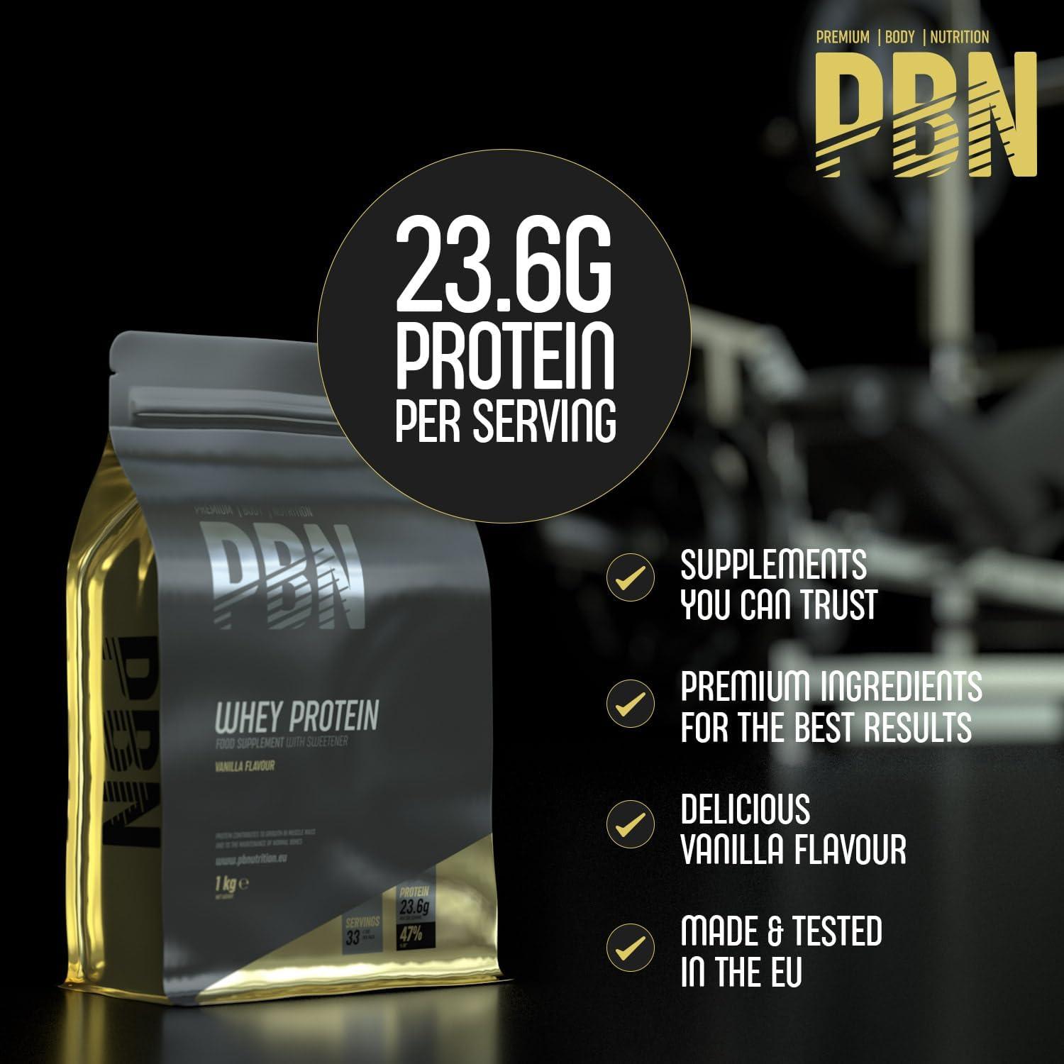 PBN Premium Whey Protein 1kg - New Improved Vanilla Flavor | Pack of 1 ...