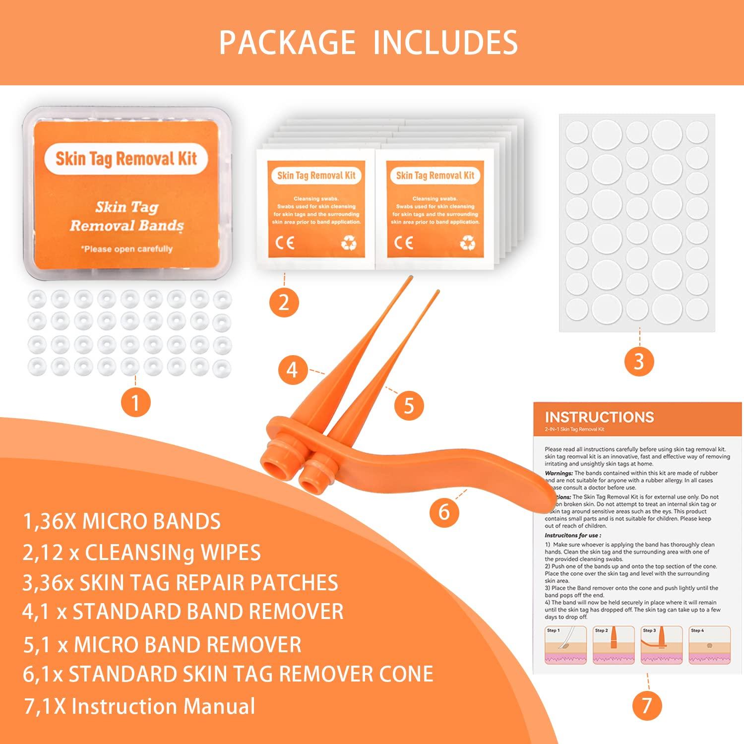 MEIJU Skin Tag Removers | 2-in-1 Removal Kit for Small to Large Skin ...