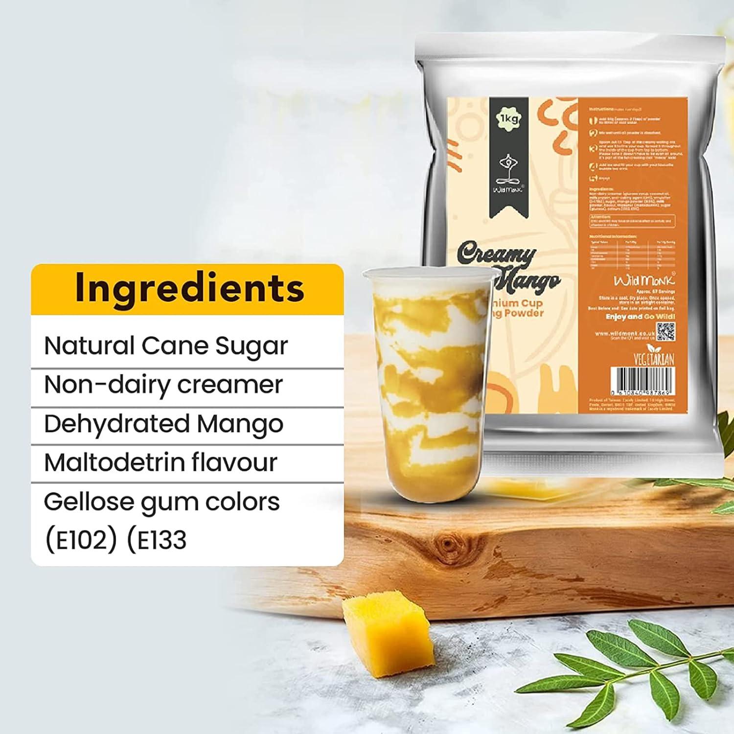 Wild Monk Creamy Mango Cup Lining (1kg) 67 Servings Premium Cup Lining ...
