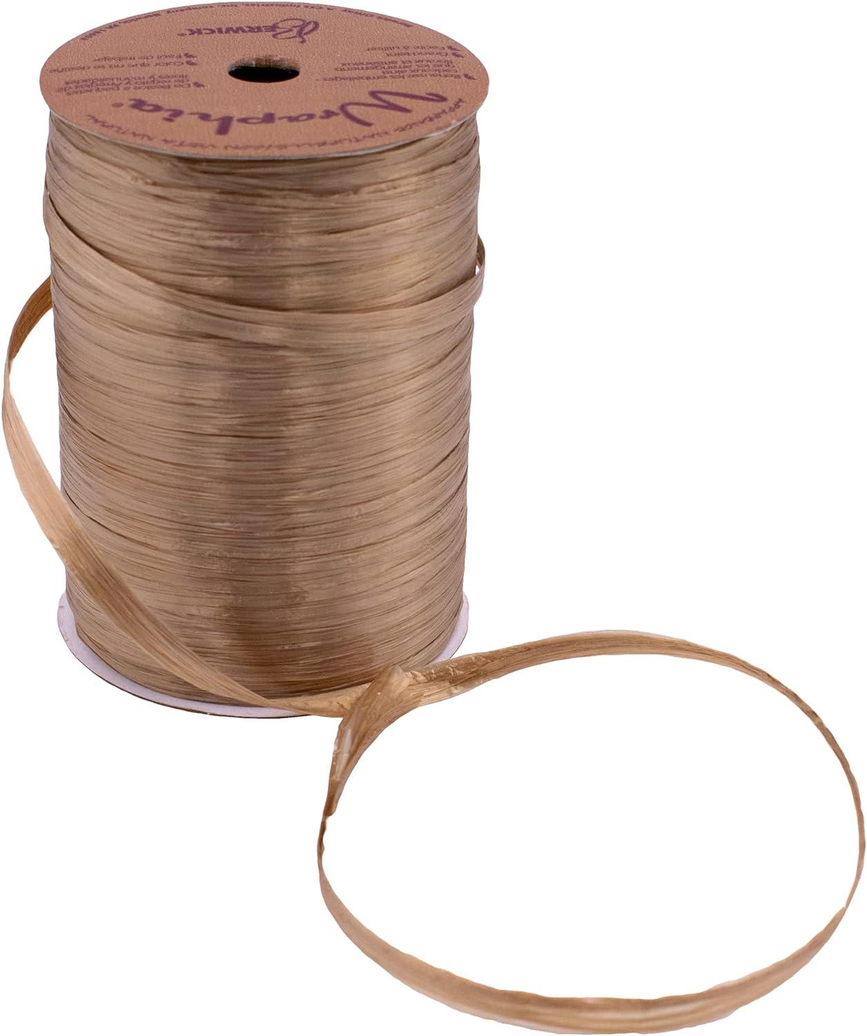 100 Yard Pearlized Raffia Ribbon Roll for Kraft Packaging and ...