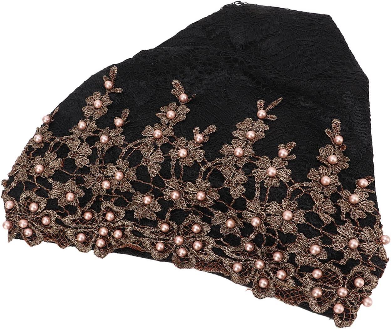 Vintage Embroidered Floral Lace Muslim Turban Caps for Women - Stretch ...