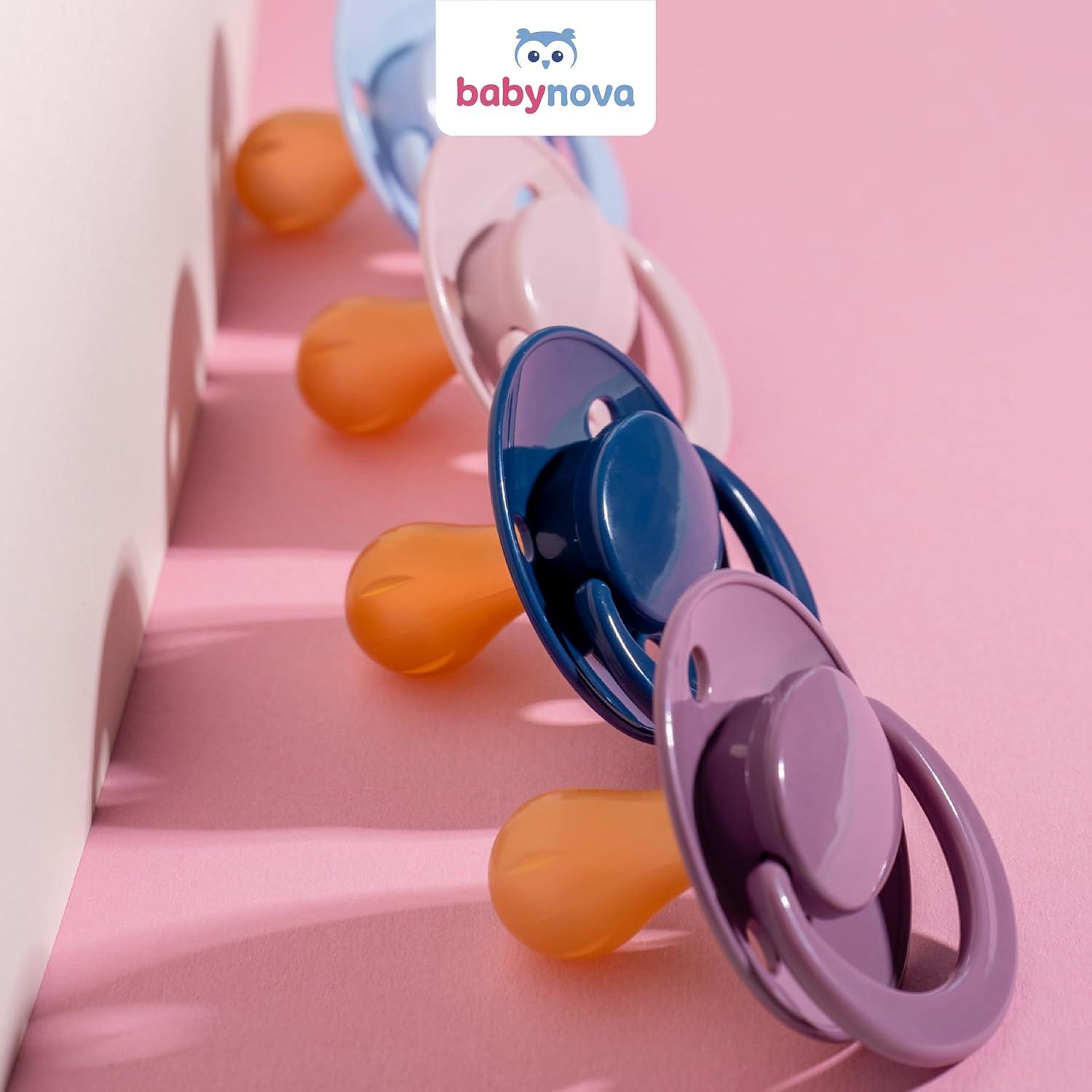 Buy Baby-Nova Latex Baby Pacifier Set - Cherry Shape BPA-Free Natural ...