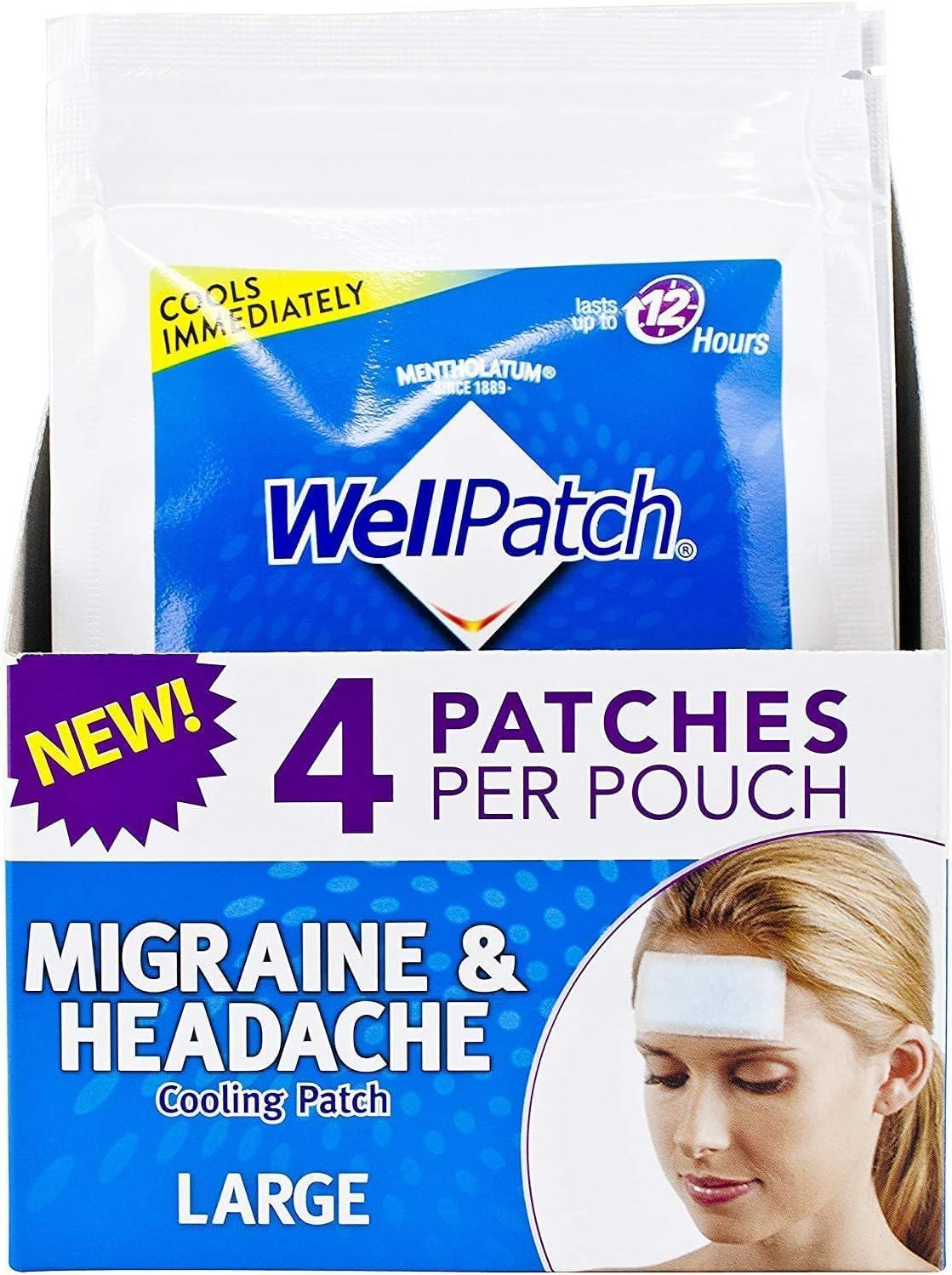 4ct WellPatch Migraine Cooling Headache Pads - Fast Pain Relief | Buy ...