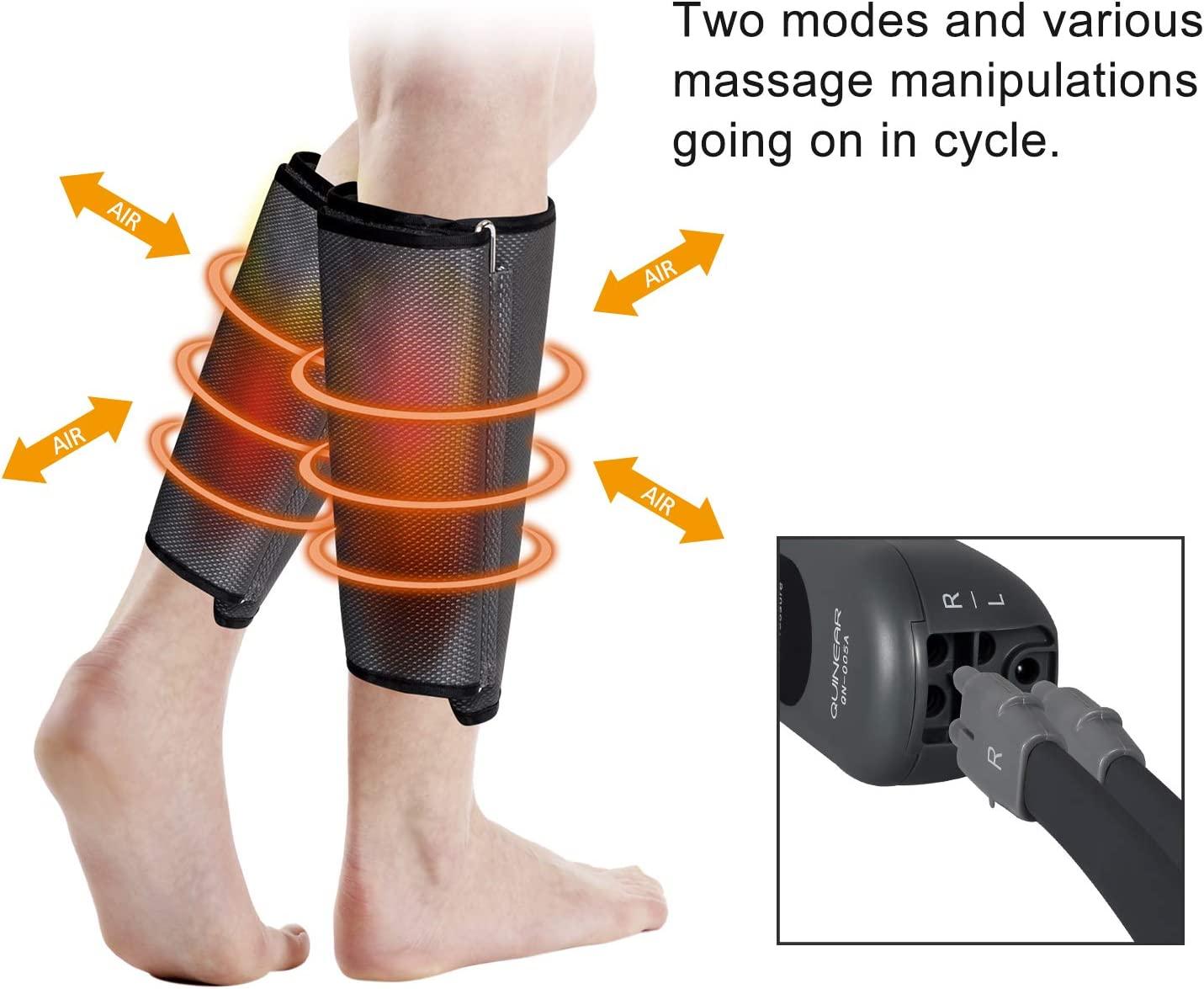 QUINEAR Leg Massager - Air Compression Calf Wraps for Circulation ...