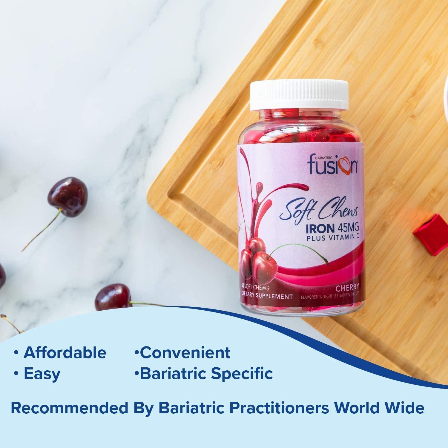 Bariatric Fusion Cherry Iron Soft Chew - 60 Count - 2 Month Supply ...