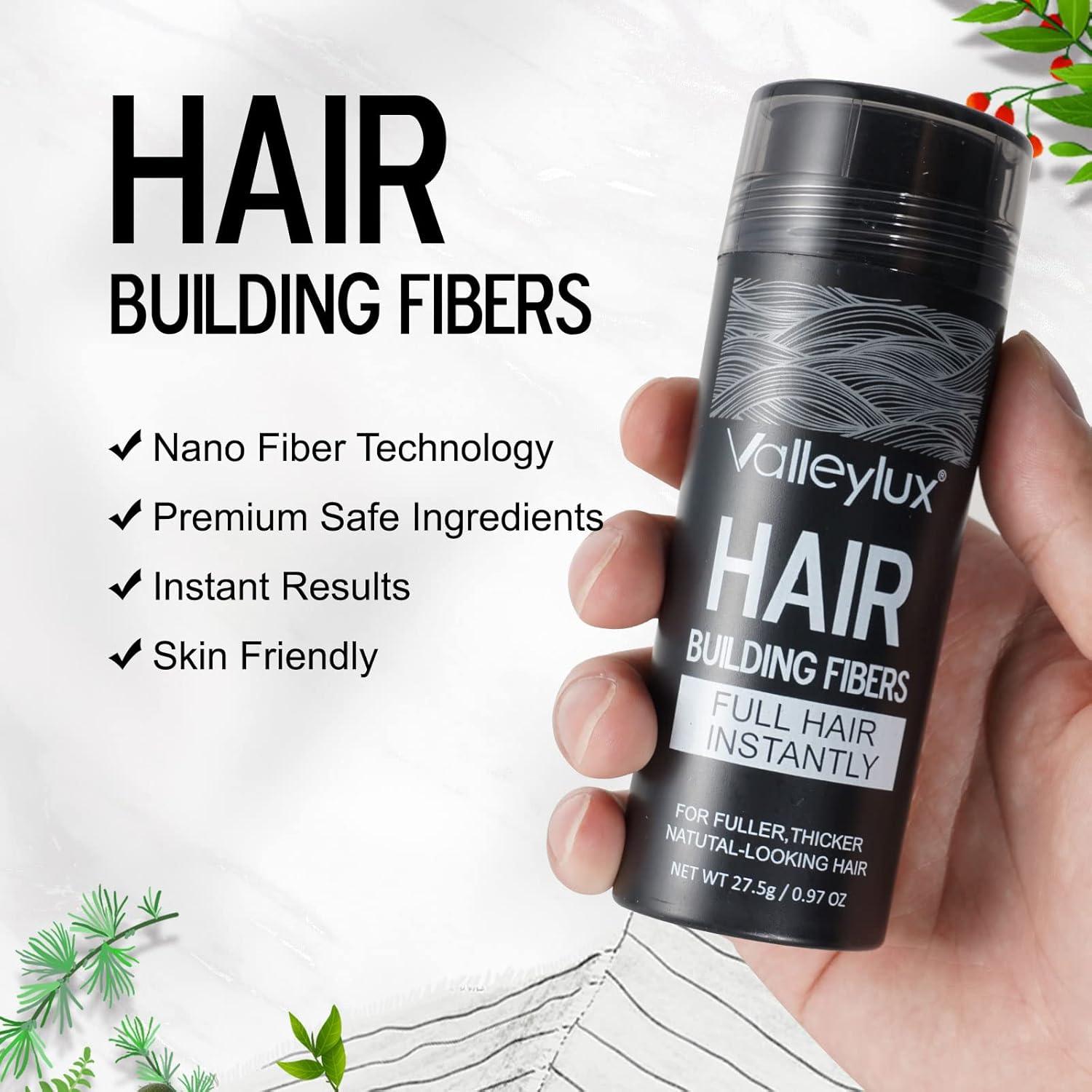 Hair Building Fibres (Light Brown) Hair Fibres Powder for Thinning Hair ...