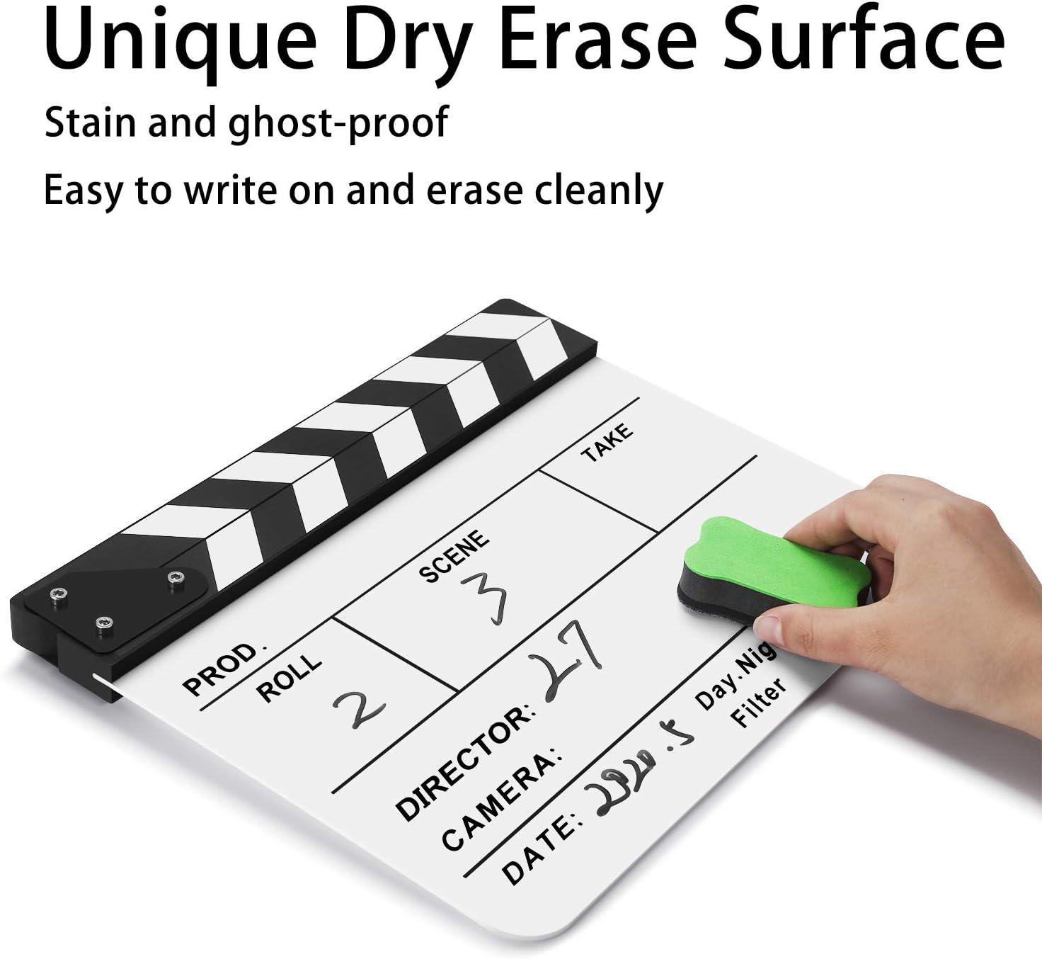 Flexzion Director Clapboard 10x12 Acrylic Plastic Film Movie Slate ...