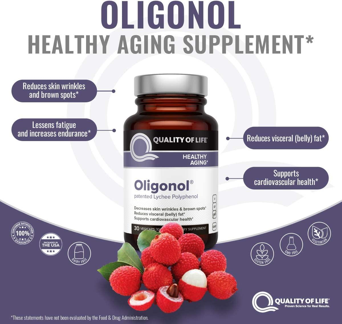 Quality of Life Labs Oligonol 100 mg - 30 VegiCaps | Antioxidant ...