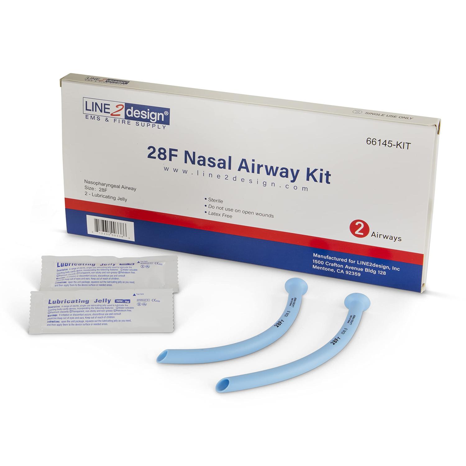 LINE2design Nasal Airway Kit 28F - Pack of 2 - Latex-Free Respiration ...