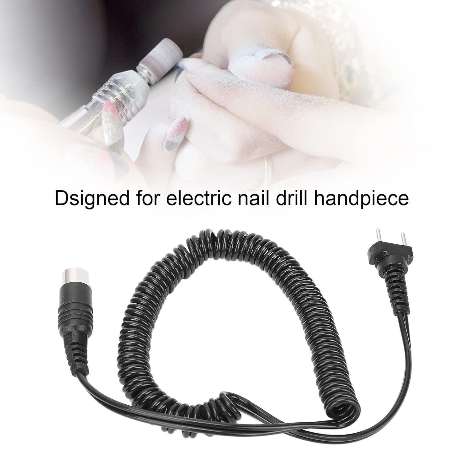 Replacement Power Cable for Nail Drill - Silicone & Alloy Mesh 3-Pin ...