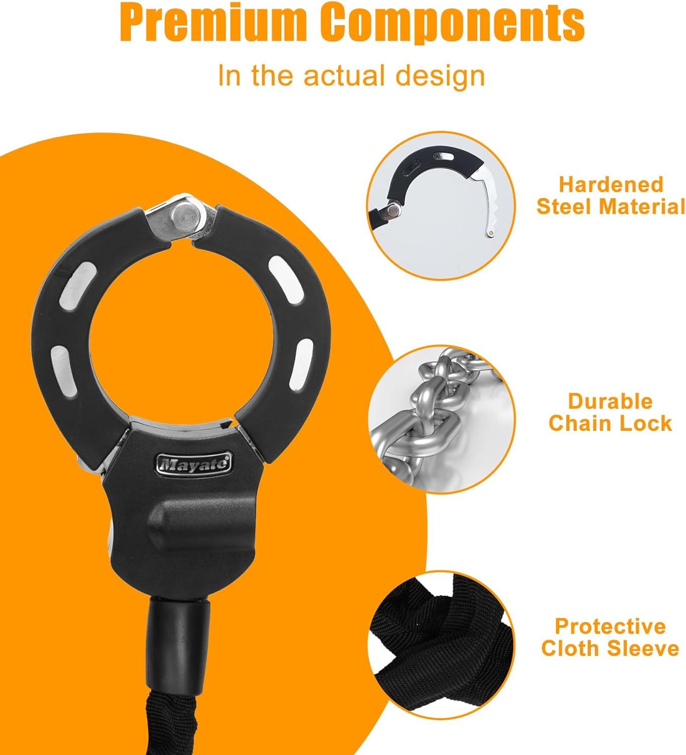 Buy E Scooter Castle: Taikoul Bicycle Lock Handcuff with Key - 95cm ...