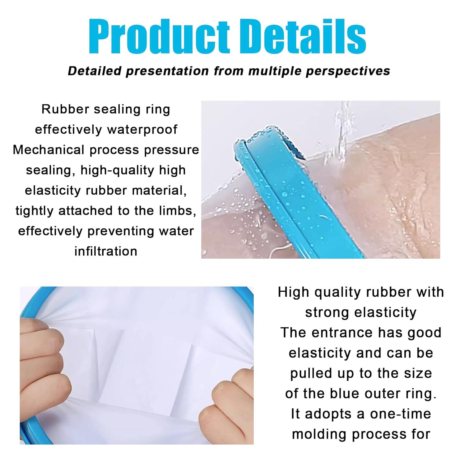 Full Leg Waterproof Cast Cover - Reusable Protector for Broken Thigh ...