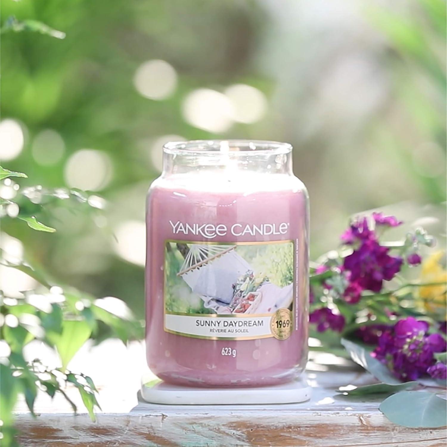 Yankee Candle Sunny Daydream Large Glass Candle | 150 Hour Burn Time ...
