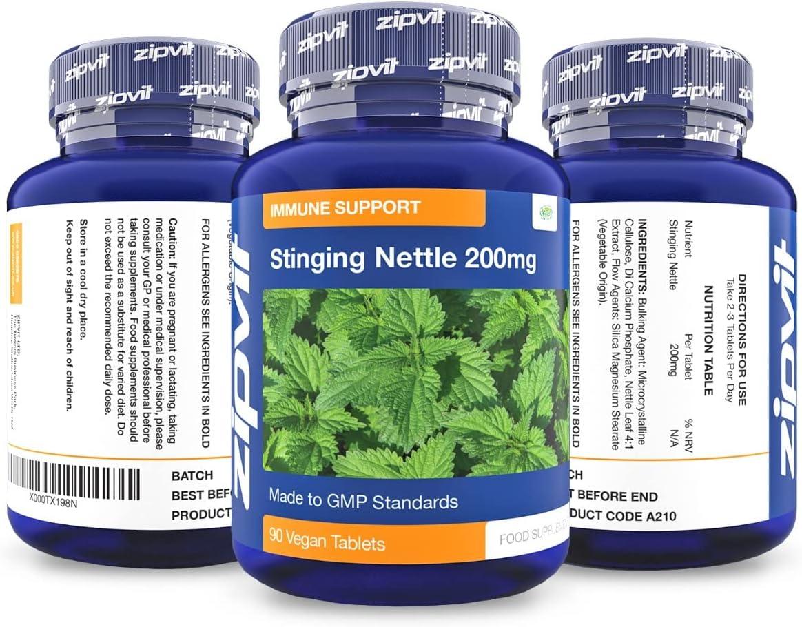 Stinging Nettle 200mg 90 Vegetarian Tablets - Powerful Antioxidant ...