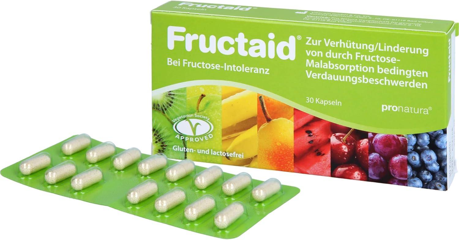 Pro Natura Fructaid - 30 Capsules for Fructose Intolerance Relief ...