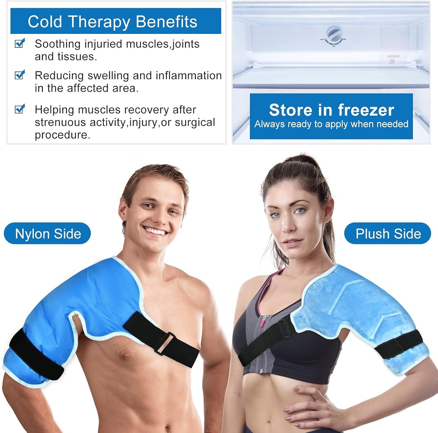 Shoulder Ice Pack for Rotator Cuff Cold Therapy - Reusable Gel Wrap for ...