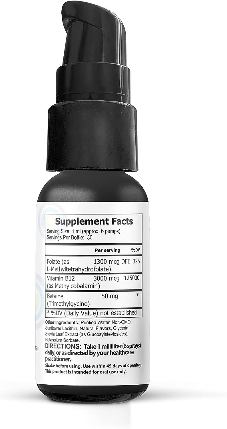 IV for Life Liposomal B-12 Folate TMG - Liquid Spray with 3000mcg B-12 ...