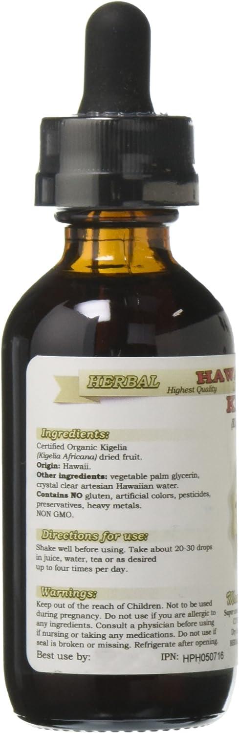 Kigelia Alcohol-Free Liquid Extract - 2 oz Glycerite Herbal Supplement ...