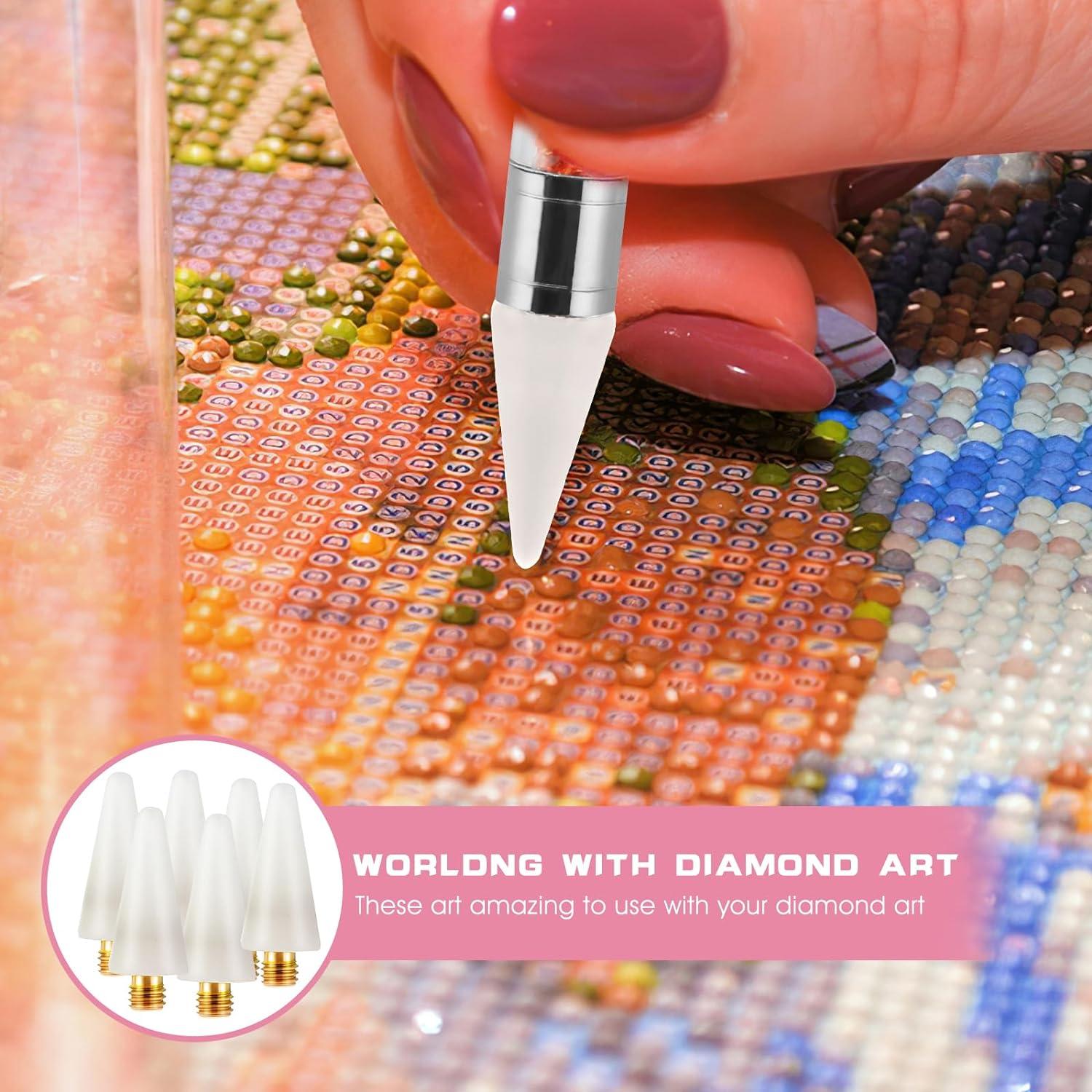 Lusofie 16Pcs Wax Replacement Tips for Nail Rhinestones Picker Tool ...