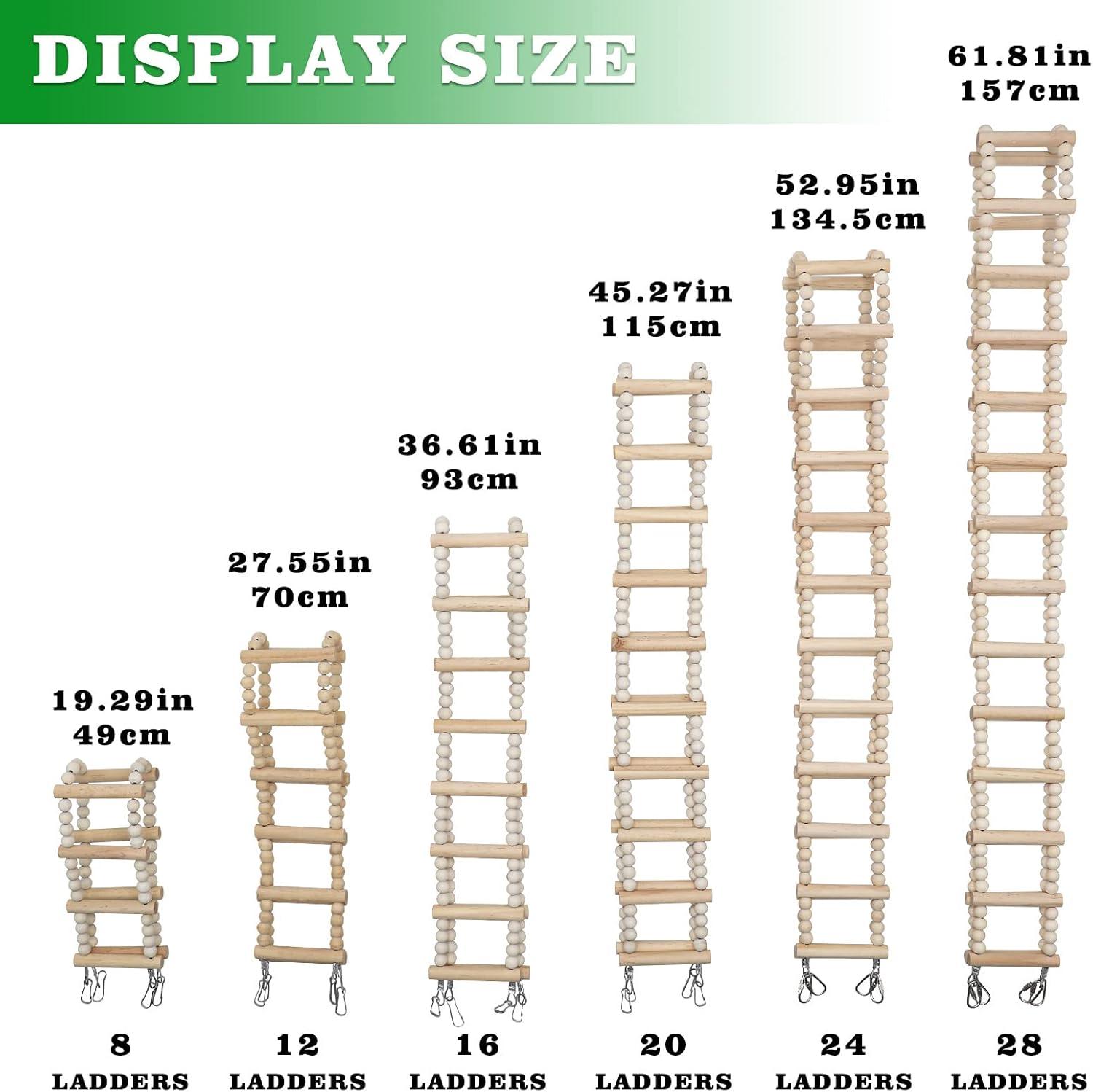 Wood Bird Ladder for Pets - 24 Climbing Ladders for Birds Hamsters Rats ...