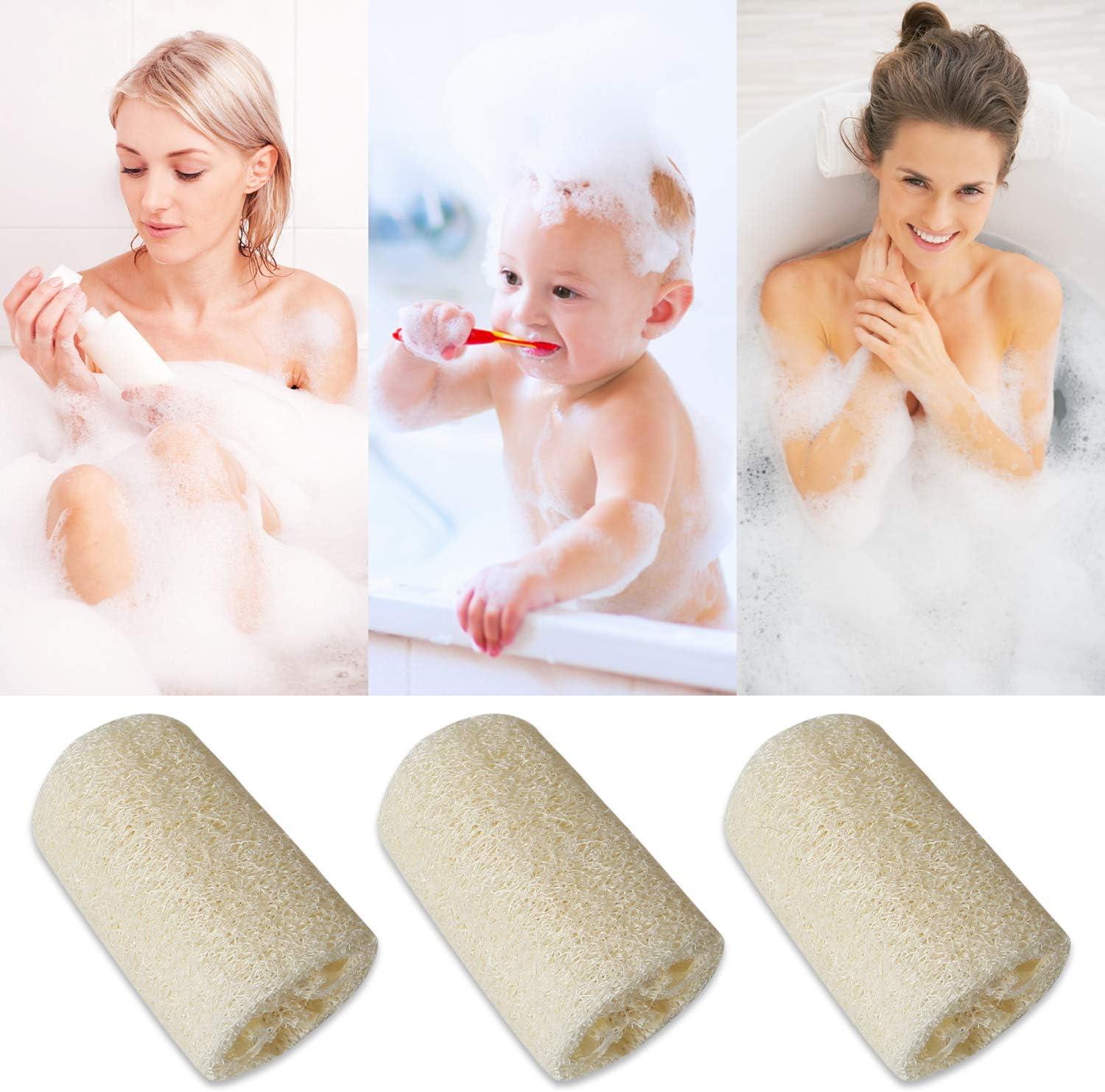 6 Pieces Natural Luffa Sponge - 10cm Exfoliating Cucumbers for Bath ...