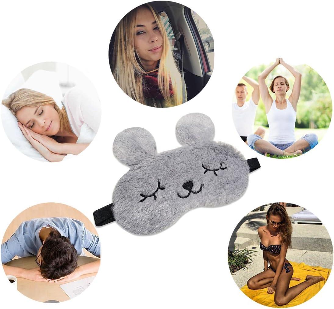 Cute 3D Rabbit Eye Mask with Gel Pad for Dry Eye and Puffy Eyes - Gray ...