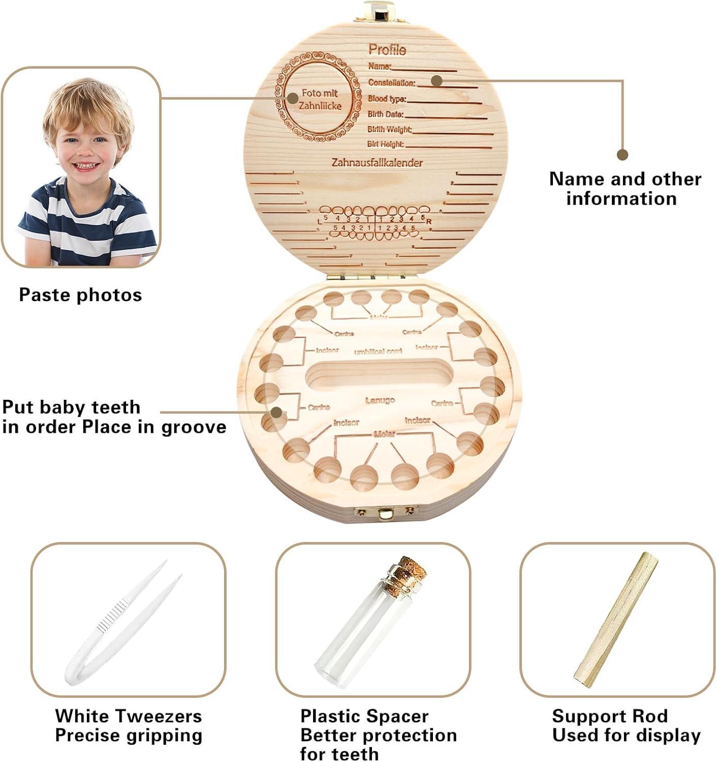 Mooshy Tooth Box for Girls - Personalized Milk Tooth Cubes & Wooden ...