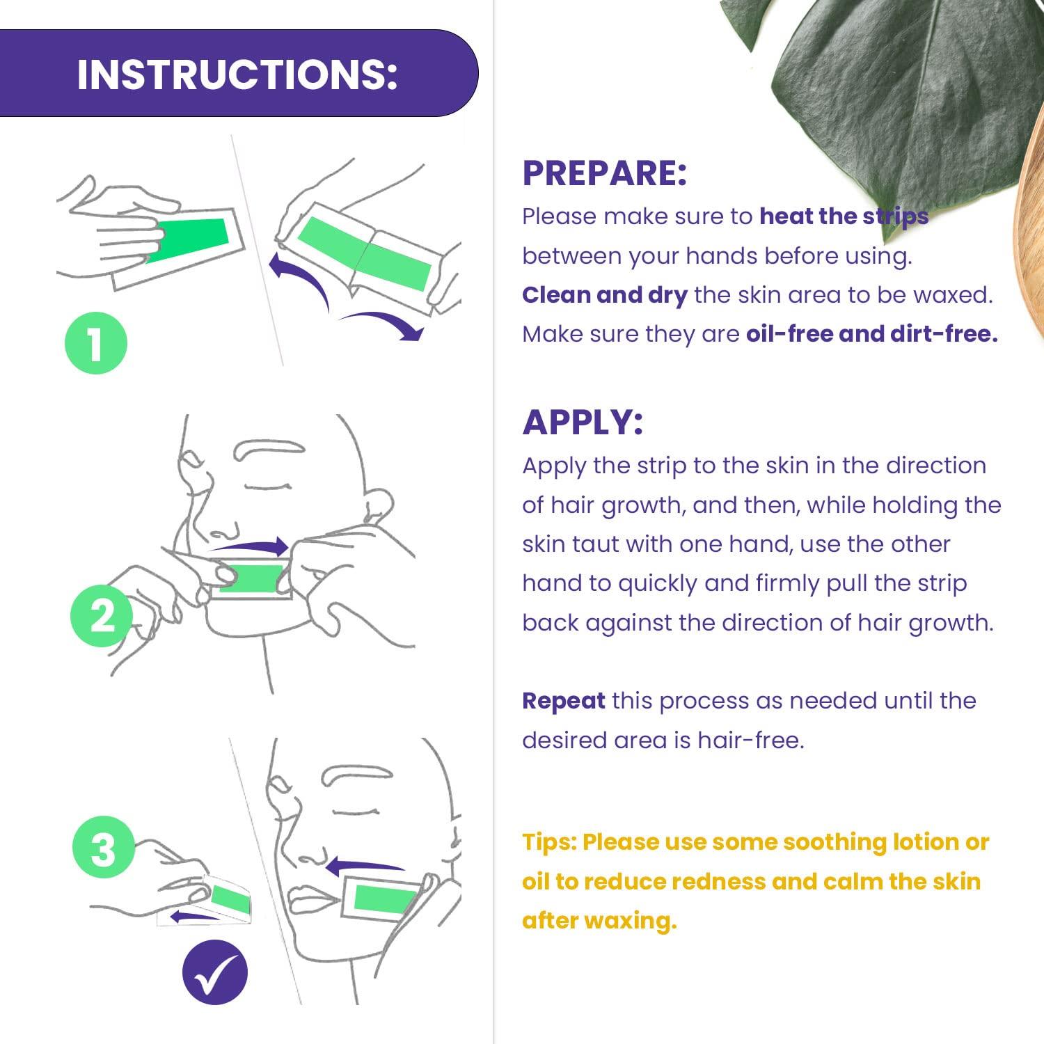 Wax Strips for Hair Removal - 64 Count Body Waxing Strips for Women and ...