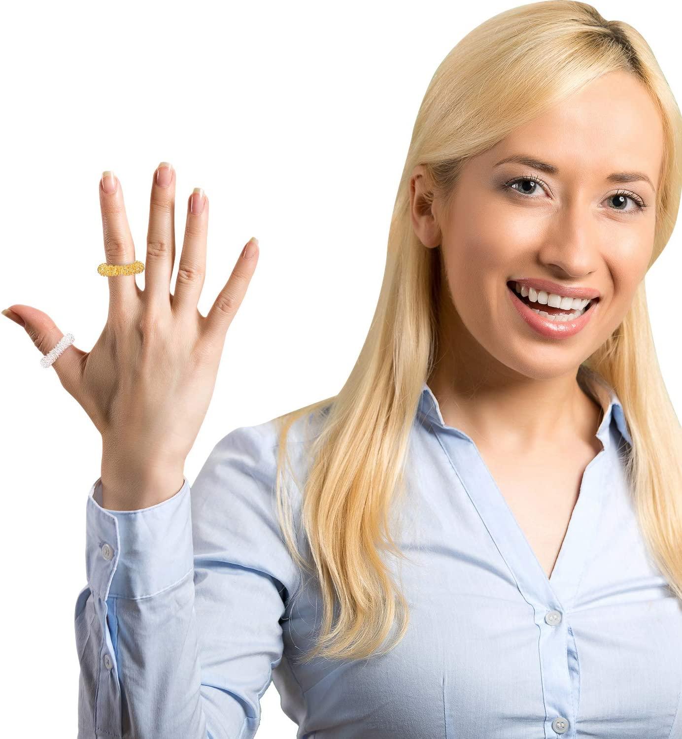 30-Piece Spiky Sensory Finger Rings Set for Teens & Adults - Stress ...