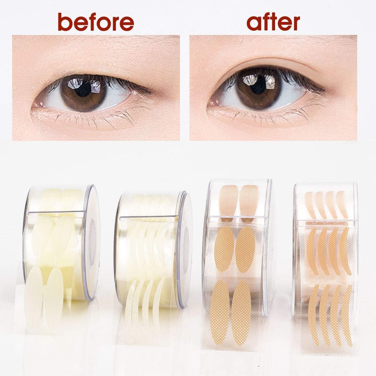 2400PCS/1200Pairs Eyelid Tape Natural Invisible One-sided Sticky Eyelid ...