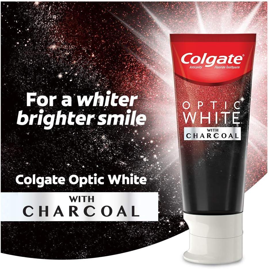 Colgate Optic White with Charcoal Toothpaste Cool Mint Paste 90 mL ...