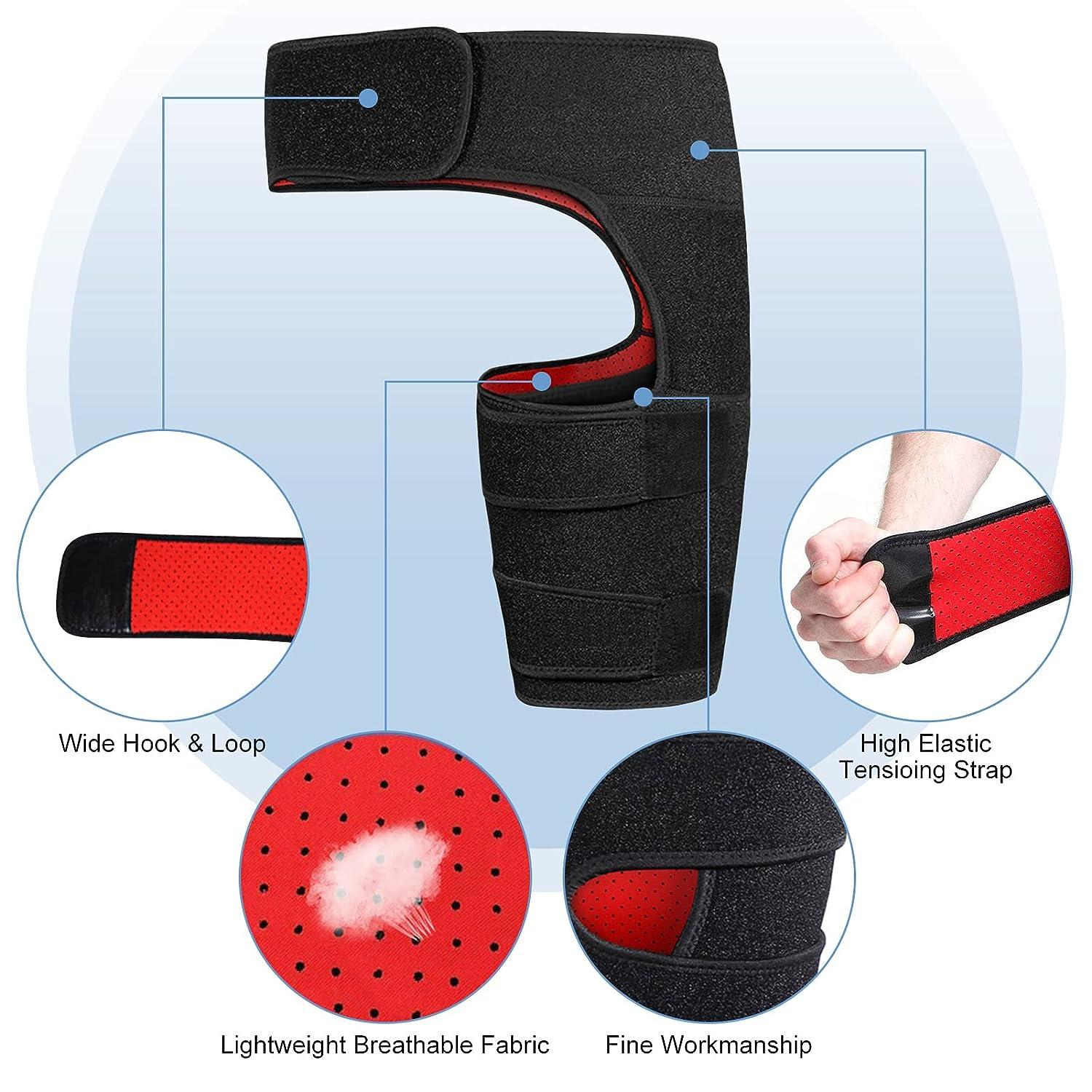 Adjustable Hip Support Neoprene Brace | Groin Wrap for Pulled Muscles ...