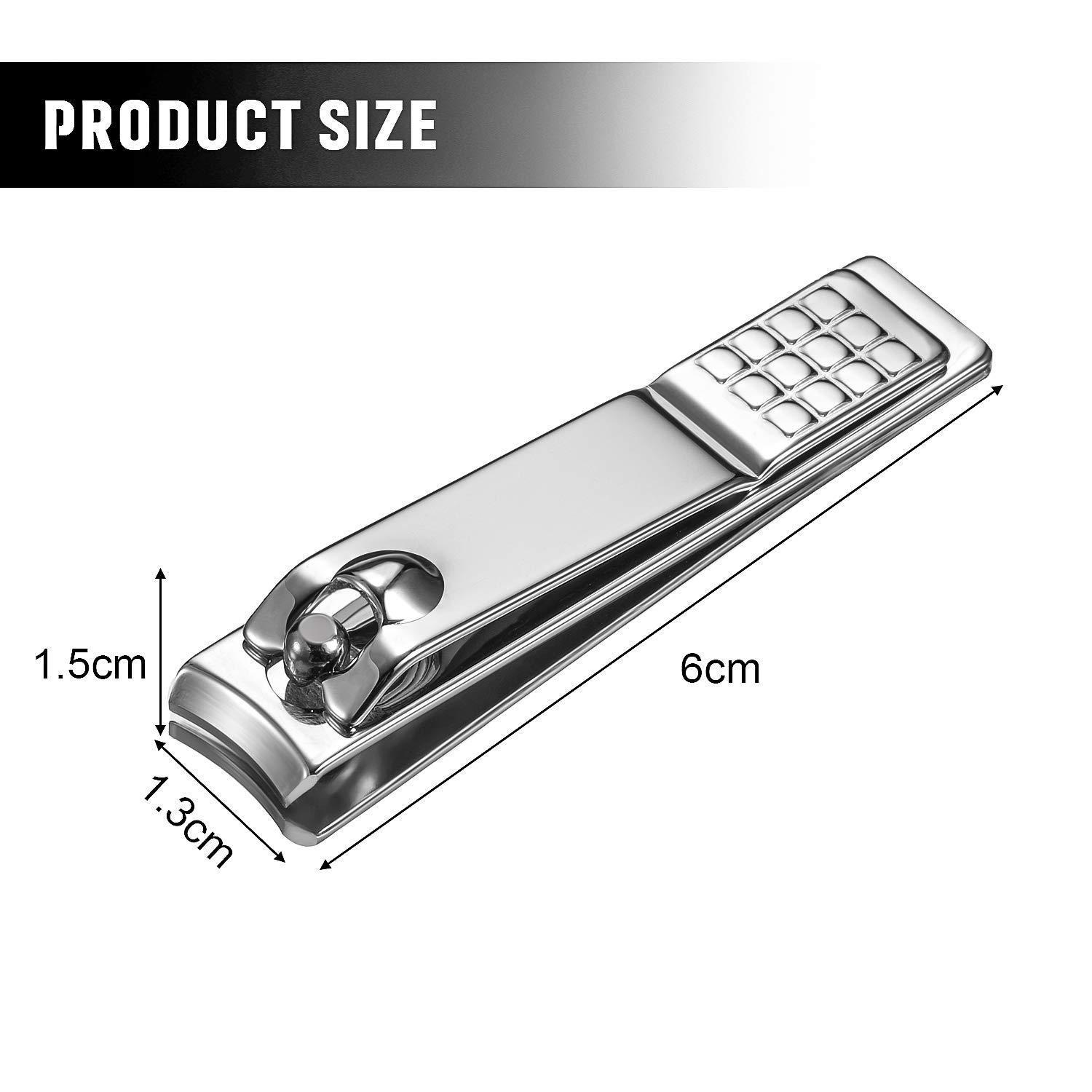 12-Piece Stainless Steel Nail Clipper Set - Bulk Pack for Women and Men ...