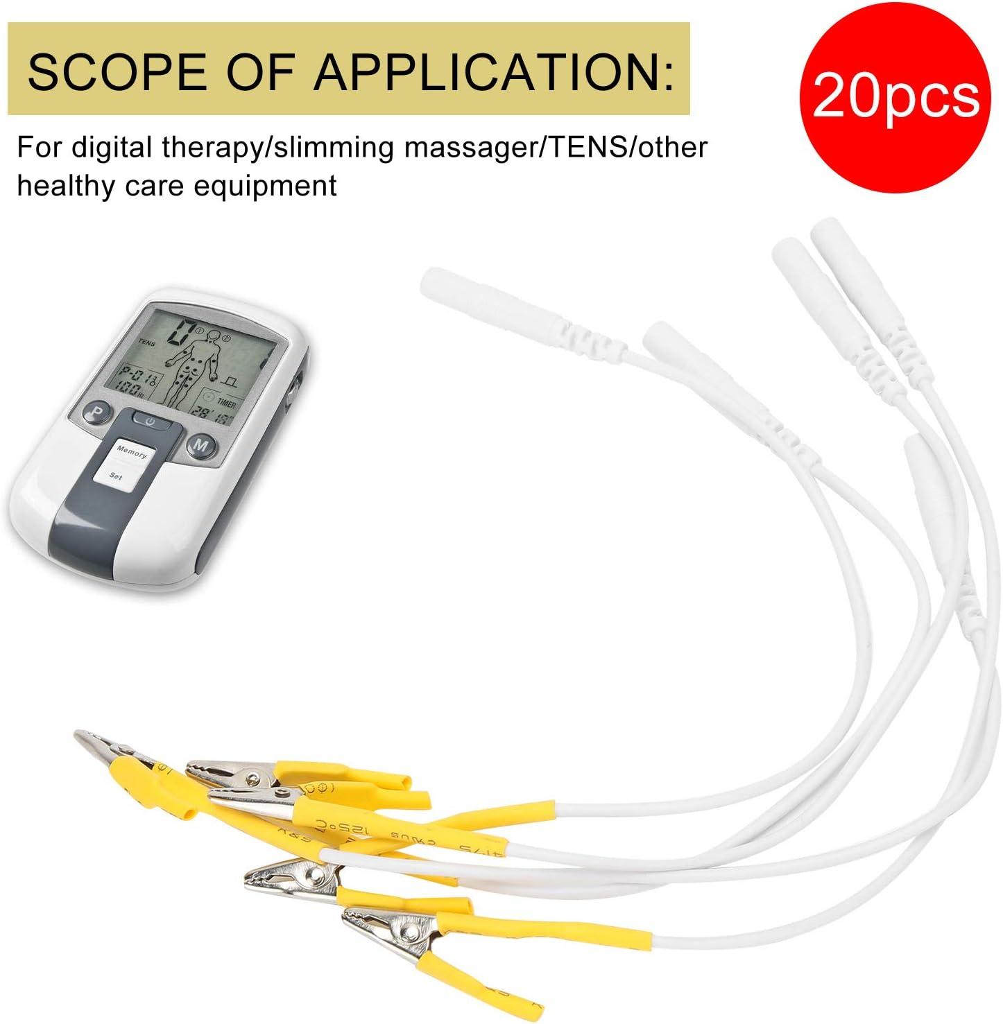 20pcs / Bag TENS Wire Cable Electrode Lead Wires Clip Electrode Lead ...